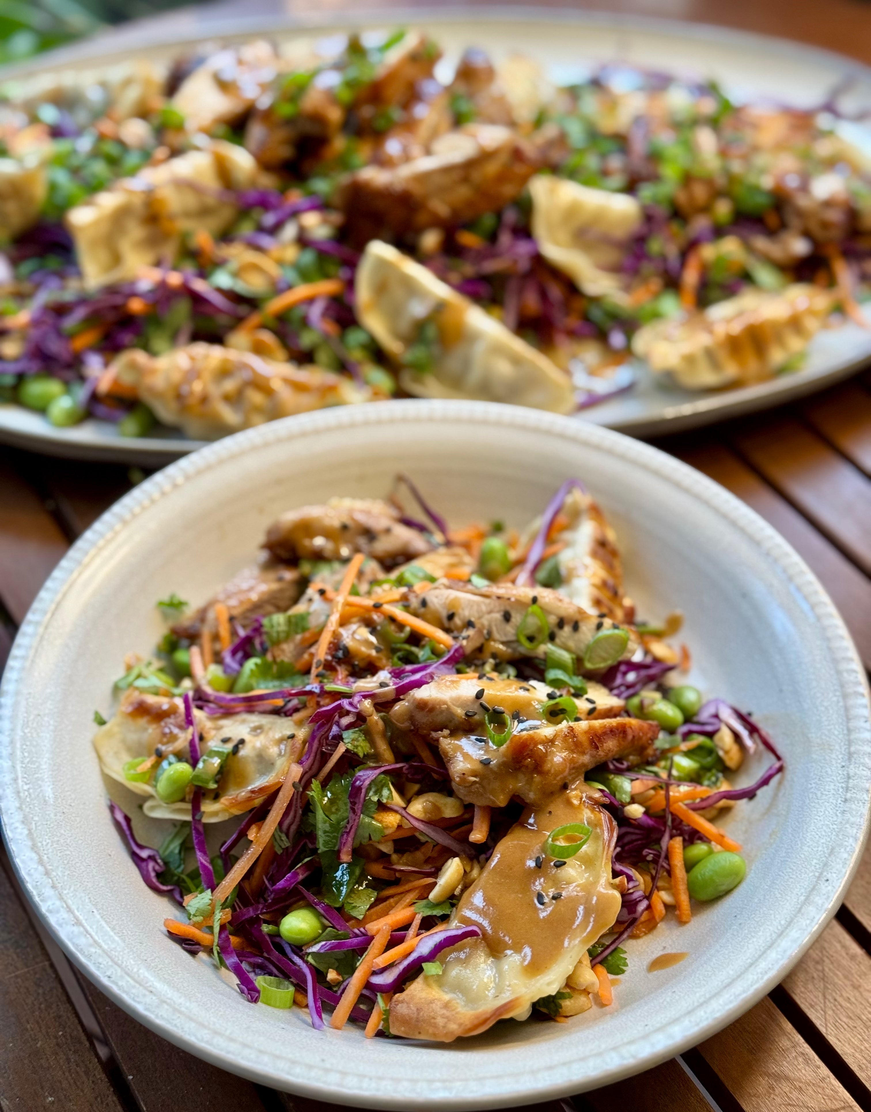Fried Dumpling Salad