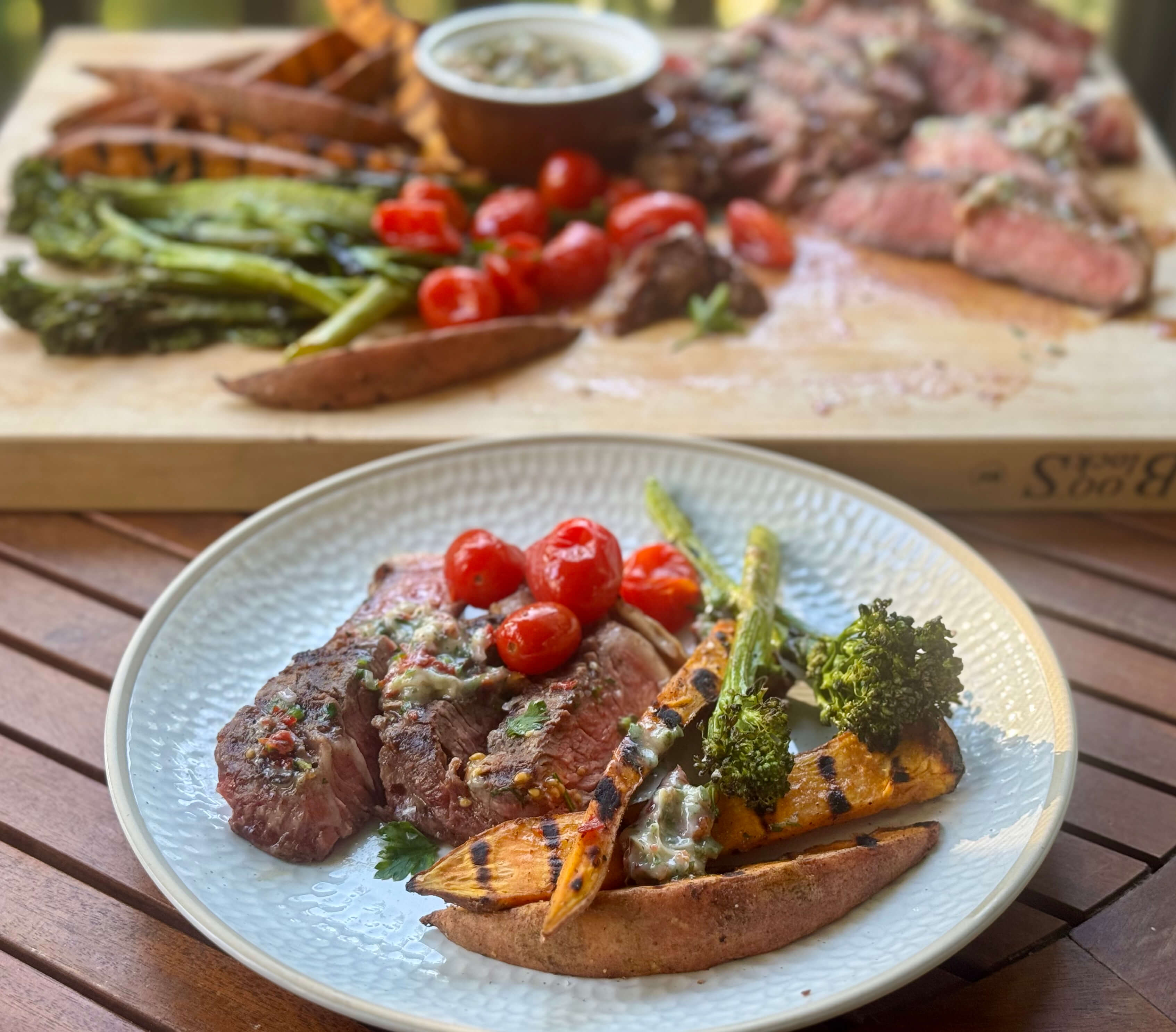 Ribeyes with Smoked Tomato Butter