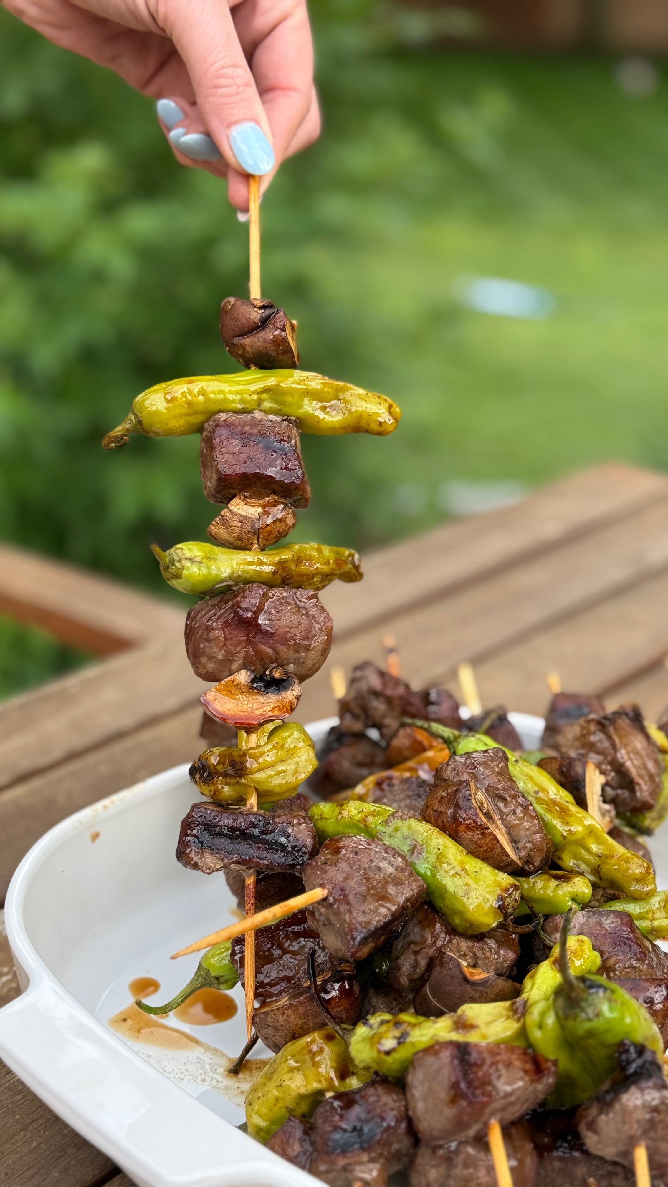 Sirloin Kebabs with Umami Glaze